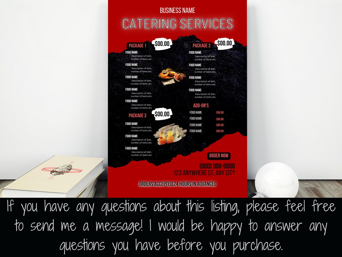 Printable Catering Menu Flyer Template Catering Services Flyer Catering ...