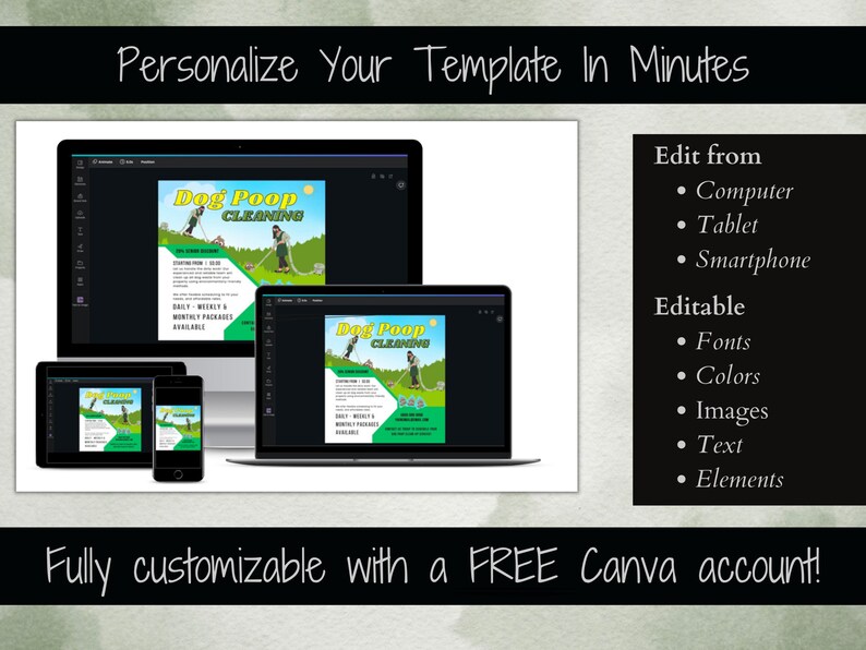 Dog Poop Cleaning Service Flyer Dog Poop Clean up Flyer Template Dog ...