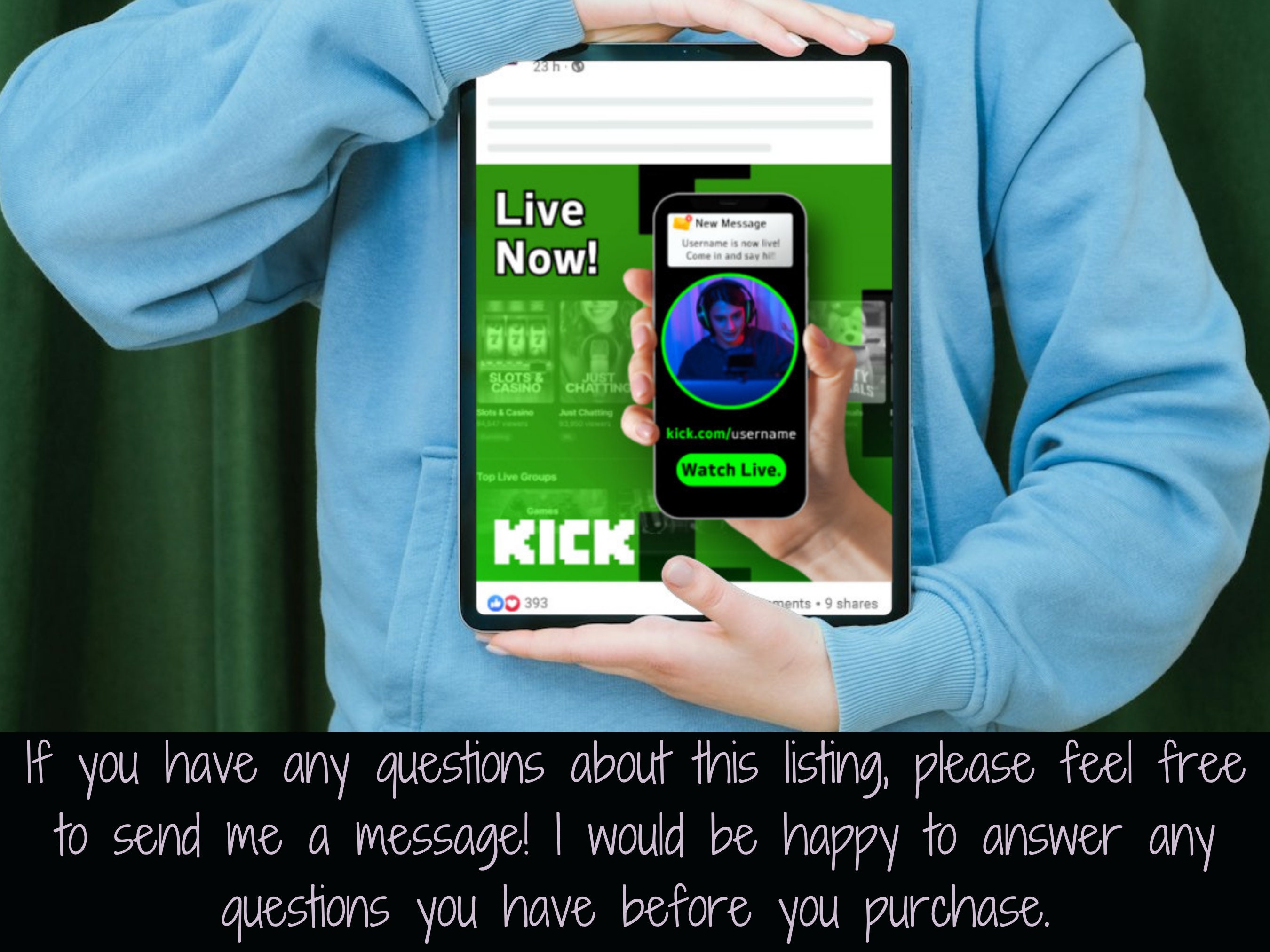 Editable Live Now Social Media Template Kick Going Live Post Live Now ...