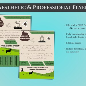Dog Poop Scooping Service Flyer Templates (digital Bundle Download) - Etsy