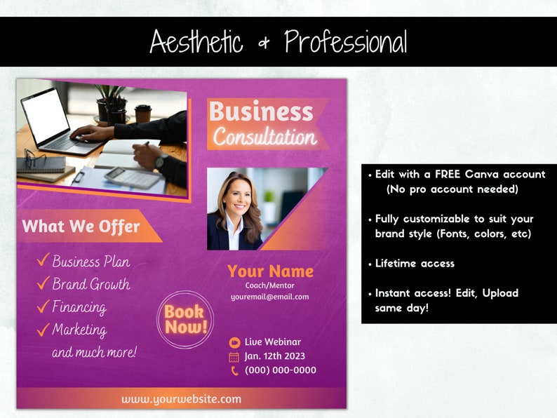 Business Consultation Flyer Template Business Flyer Social Media Post ...
