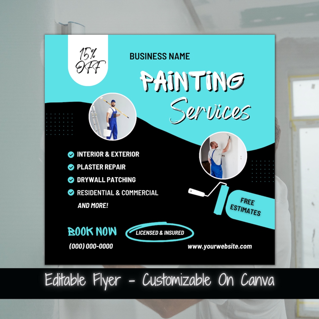 Editable Painting Services Flyer Template Building Painting Service ...