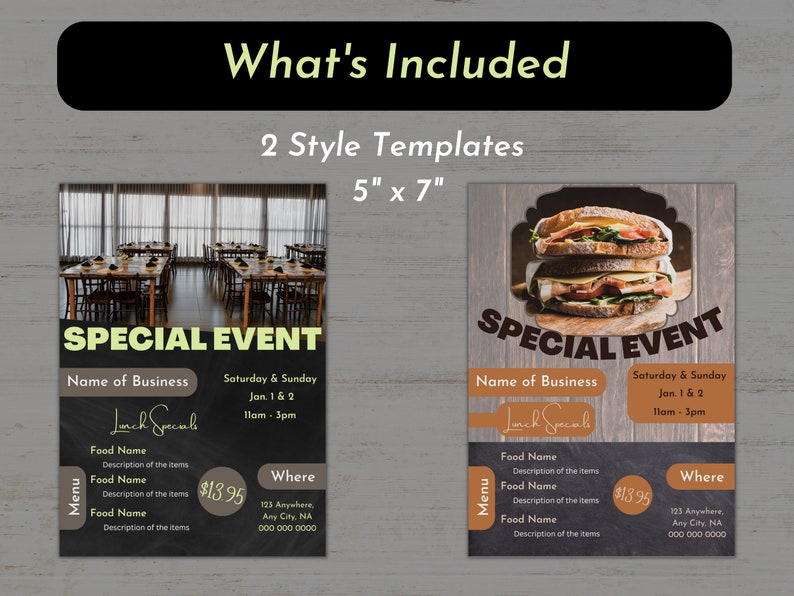 Printable Event Flyer Template Special Deal Promotional Flyer - Etsy