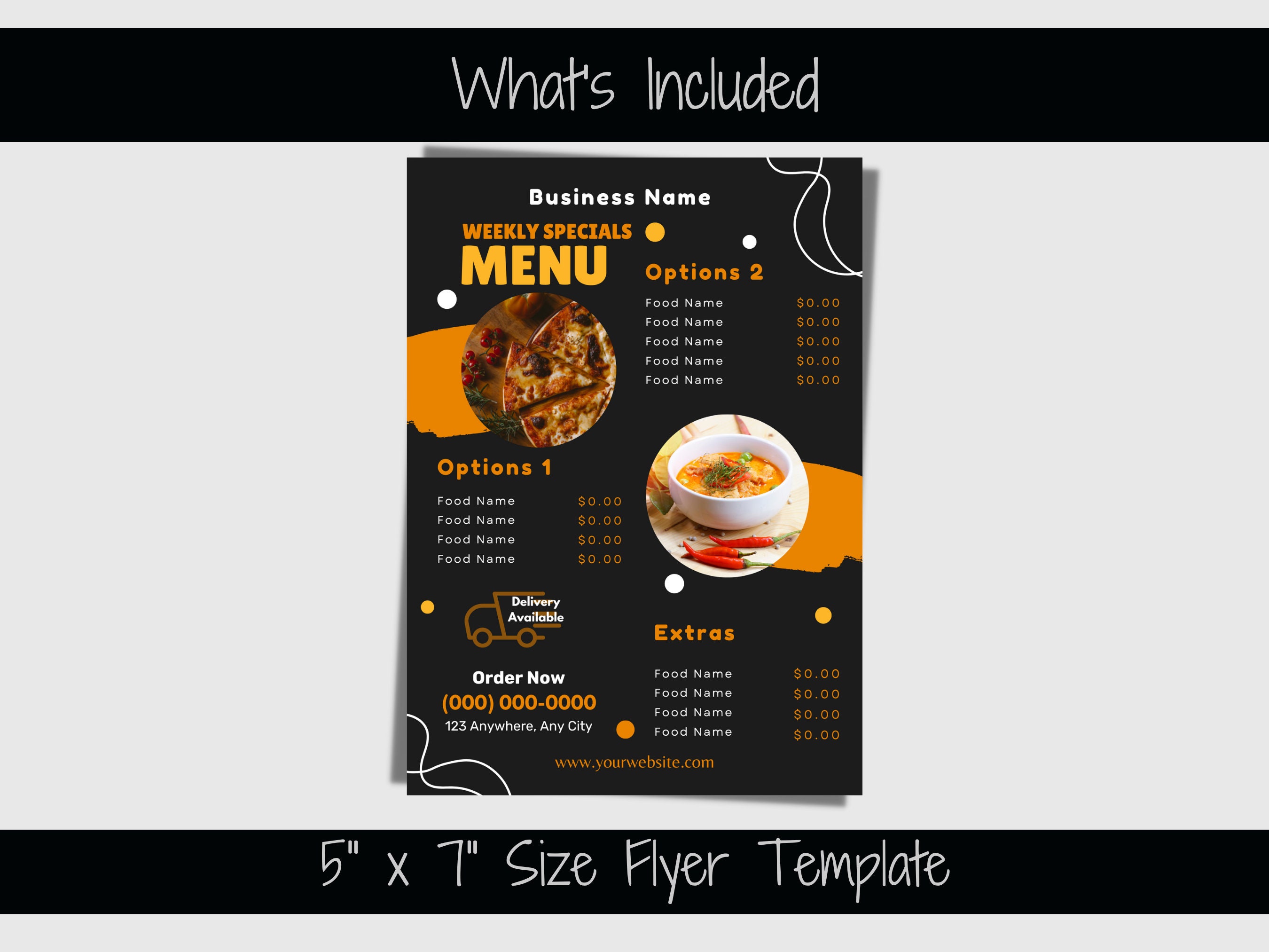 Editable Flyer Template Weekly Specials Food Menu Restaurant Menu ...