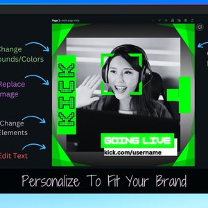 Editable Going Live Social Media Templates Kick Going Live Post Twitch ...
