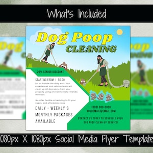 Dog Poop Cleaning Service Flyer Dog Poop Clean up Flyer Template Dog ...