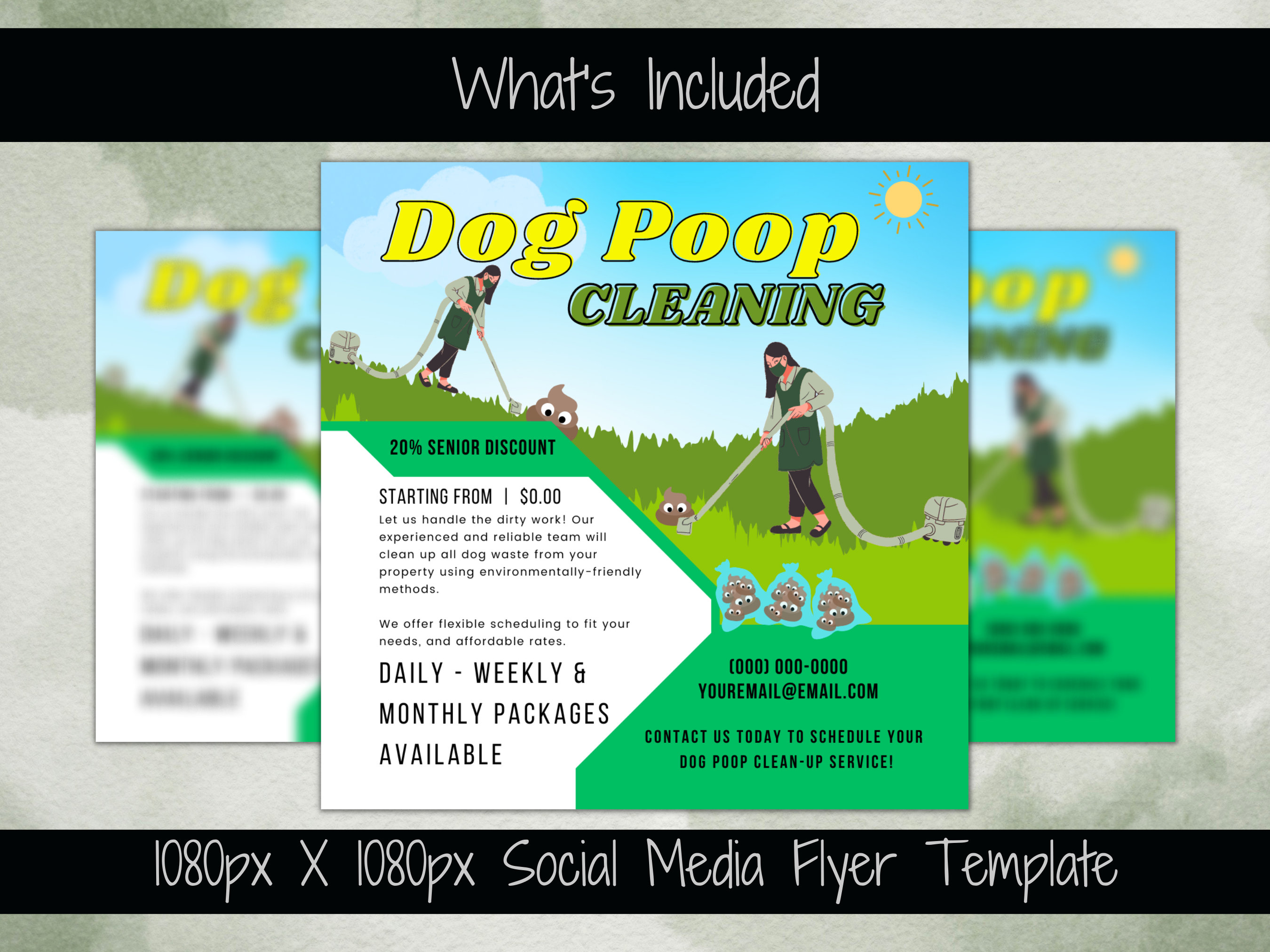 Dog Poop Cleaning Service Flyer Dog Poop Clean up Flyer Template Dog ...