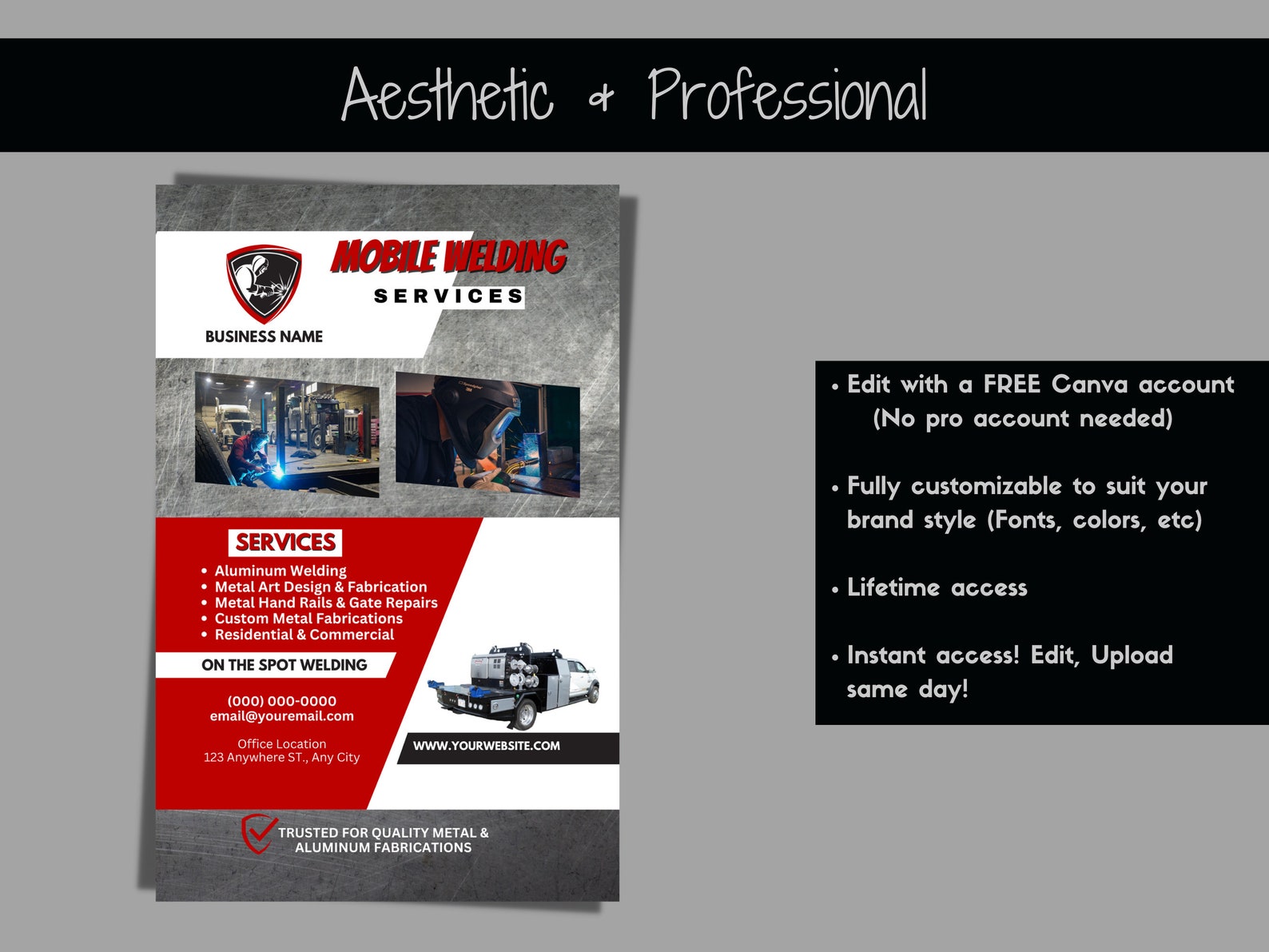 Printable Mobile Welding Service Flyer Template Welding Service Flyer ...