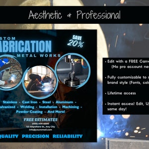Business Marketing Flyer Metal Work Template Fabrication Services Flyer ...