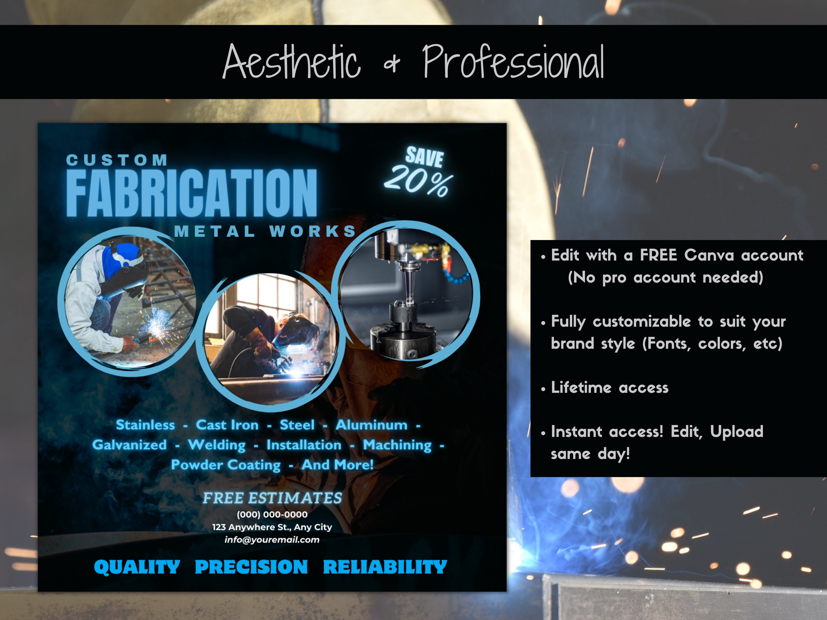 Business Marketing Flyer Metal Work Template Fabrication Services Flyer ...