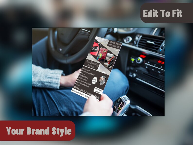 Auto Detailing Service Flyer Template Printable Flyer Design DIY Car ...