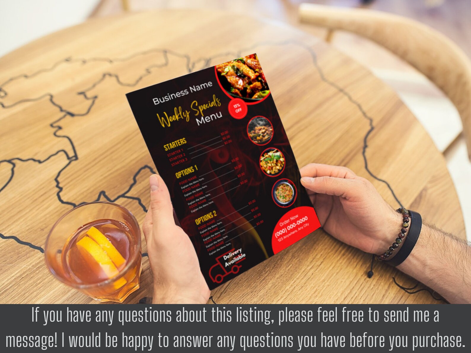 Editable Food Menu Flyer Bundle Printable Menu and Social Media ...