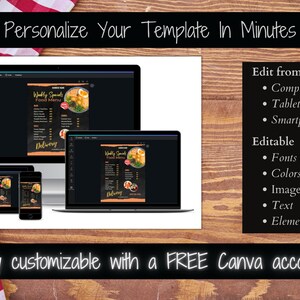 Editable Flyer Template Weekly Specials Flyer Restaurant Printable Food ...