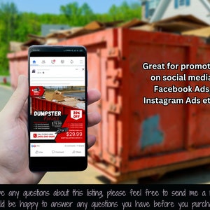 Dumpster Rentals Flyer Template, Junk Removal Business (canva Editable ...