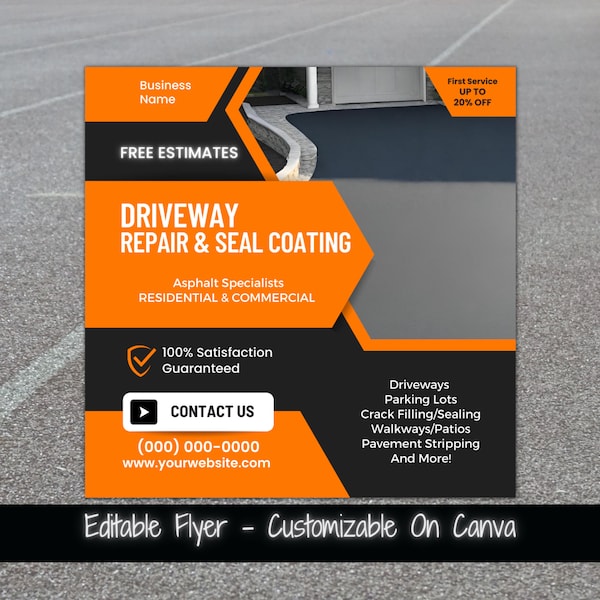 Driveway Services Flyer - Etsy