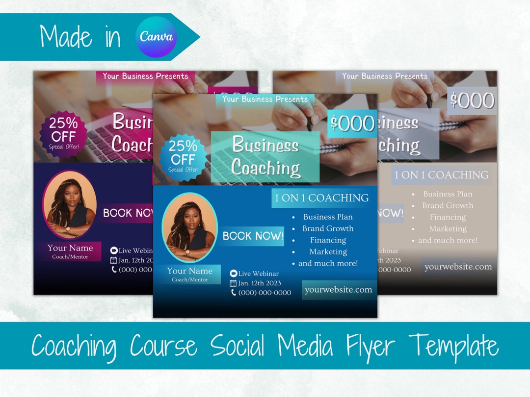 Coaching Flyer Designs Premade Social Media Flyer Template - Etsy