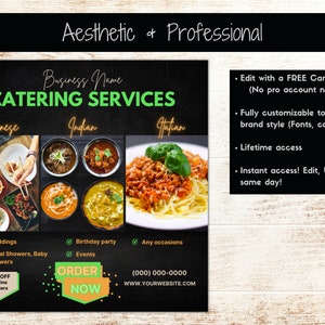 Editable Catering Flyer Template Catering Service Flyer Social Media ...