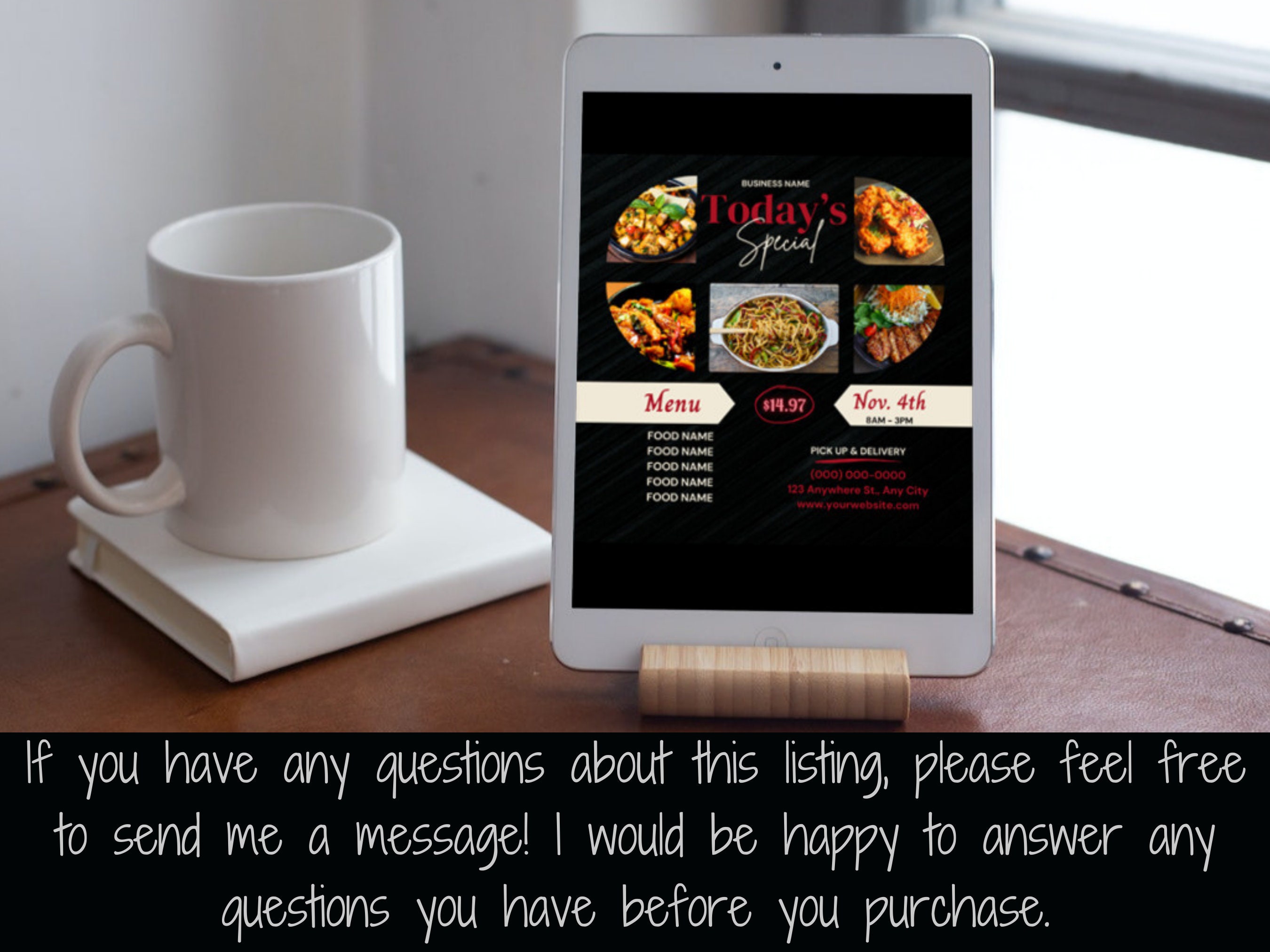 Today's Special Menu Marketing Flyer Template for Social Media Daily ...