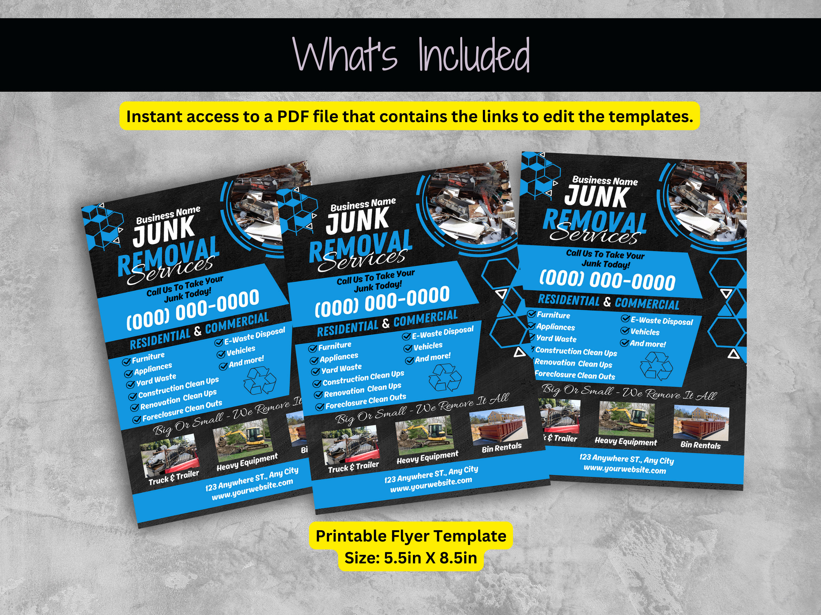 Junk Removal Service Printable Flyer Template Junk Hauling Business ...