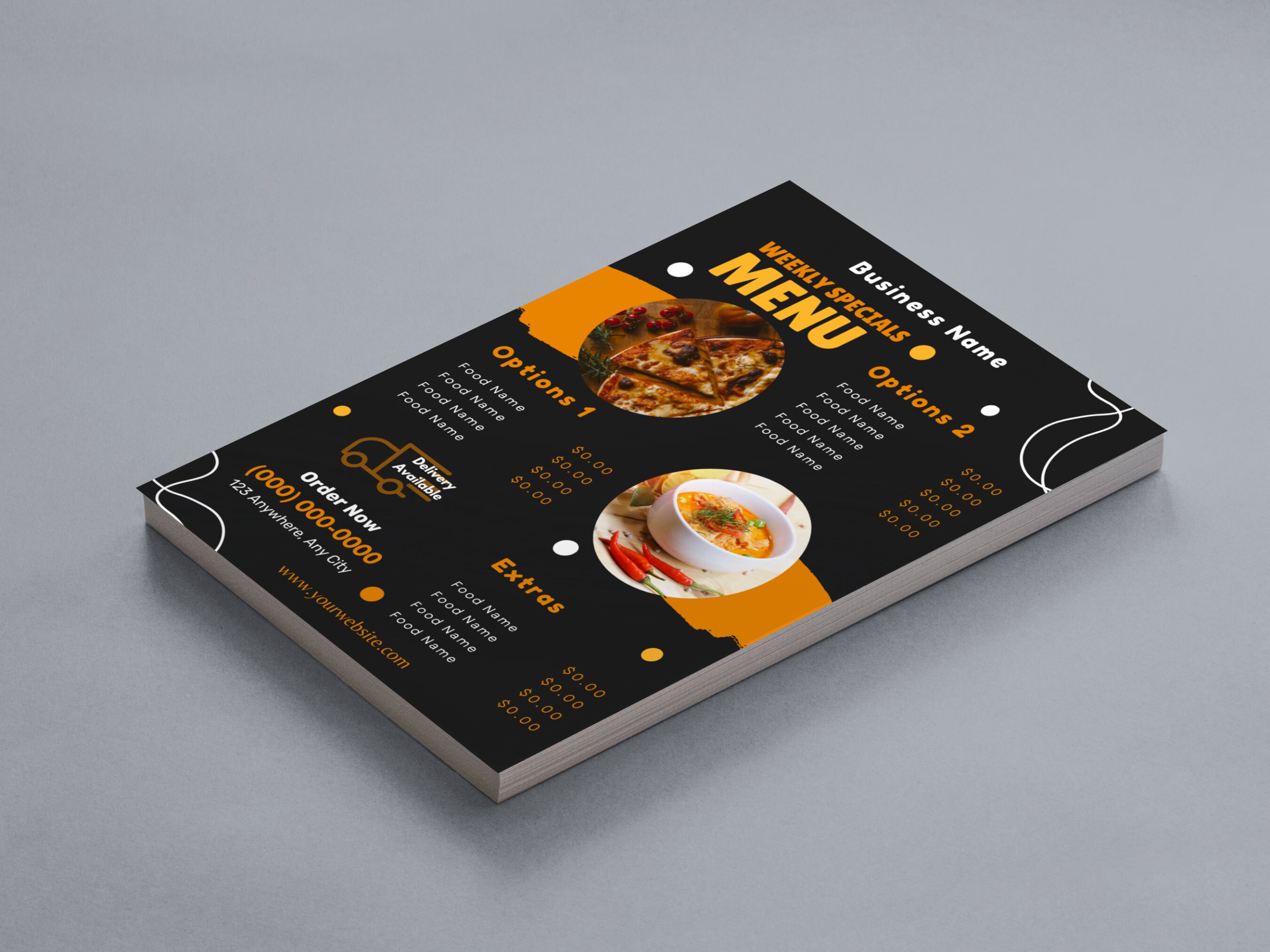 Editable Flyer Template Weekly Specials Food Menu Restaurant Menu ...