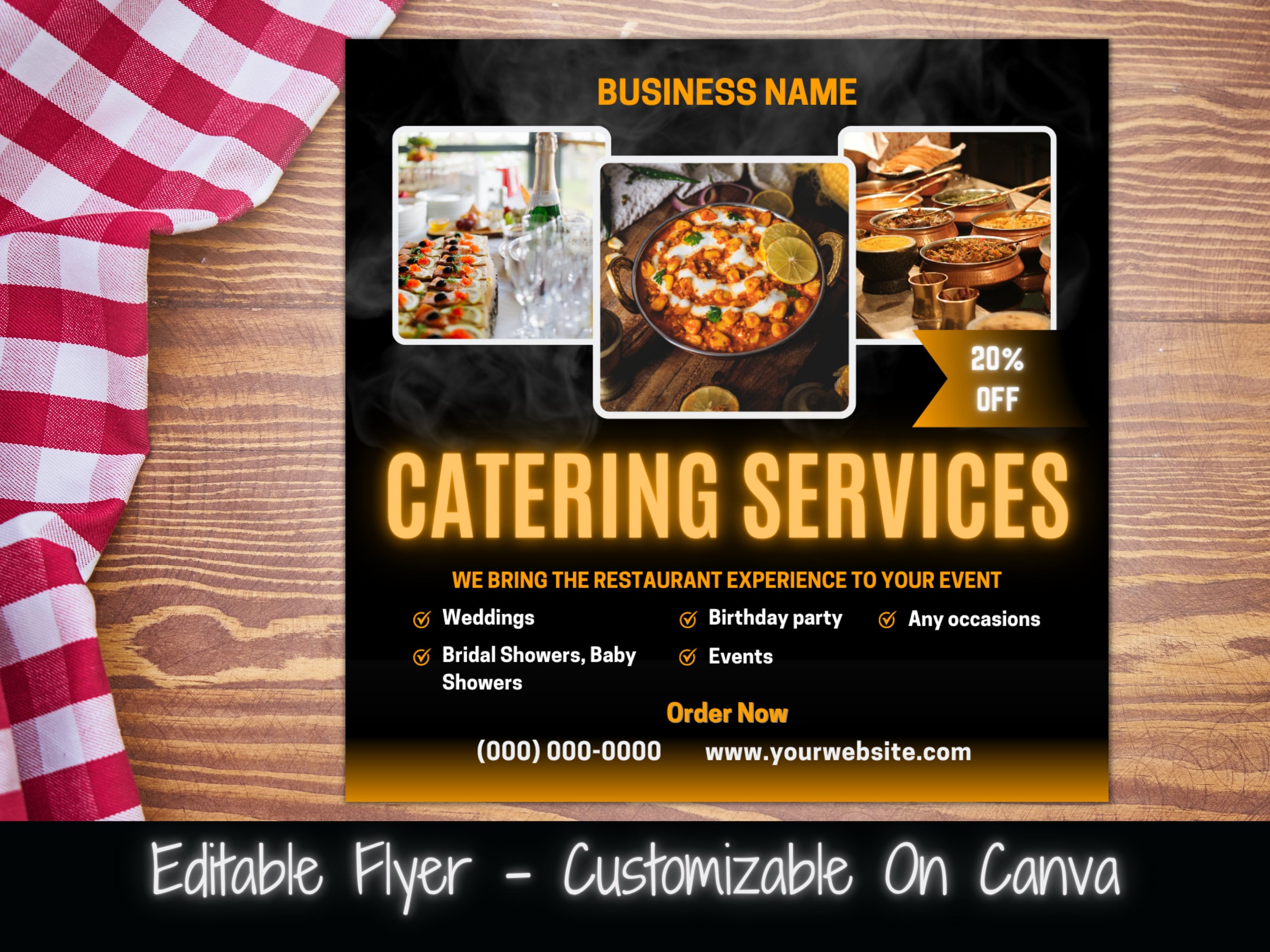 Catering Service Social Media Flyer Restaurant Cater Service Flyer ...