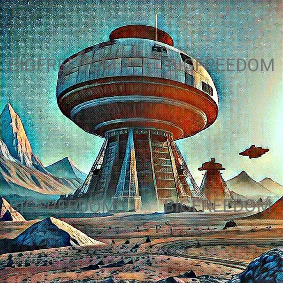 Alien Tower (ai Generated) NO Watermarks on Downloads - Etsy