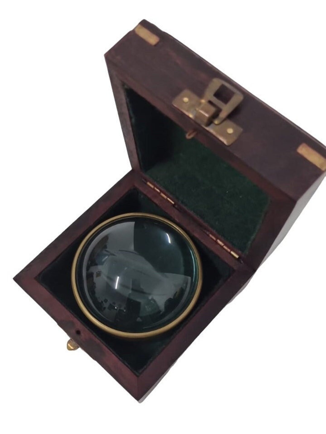 Nautical Chart Reader 90 Mm Magnifying Glass in Wooden Box - Etsy