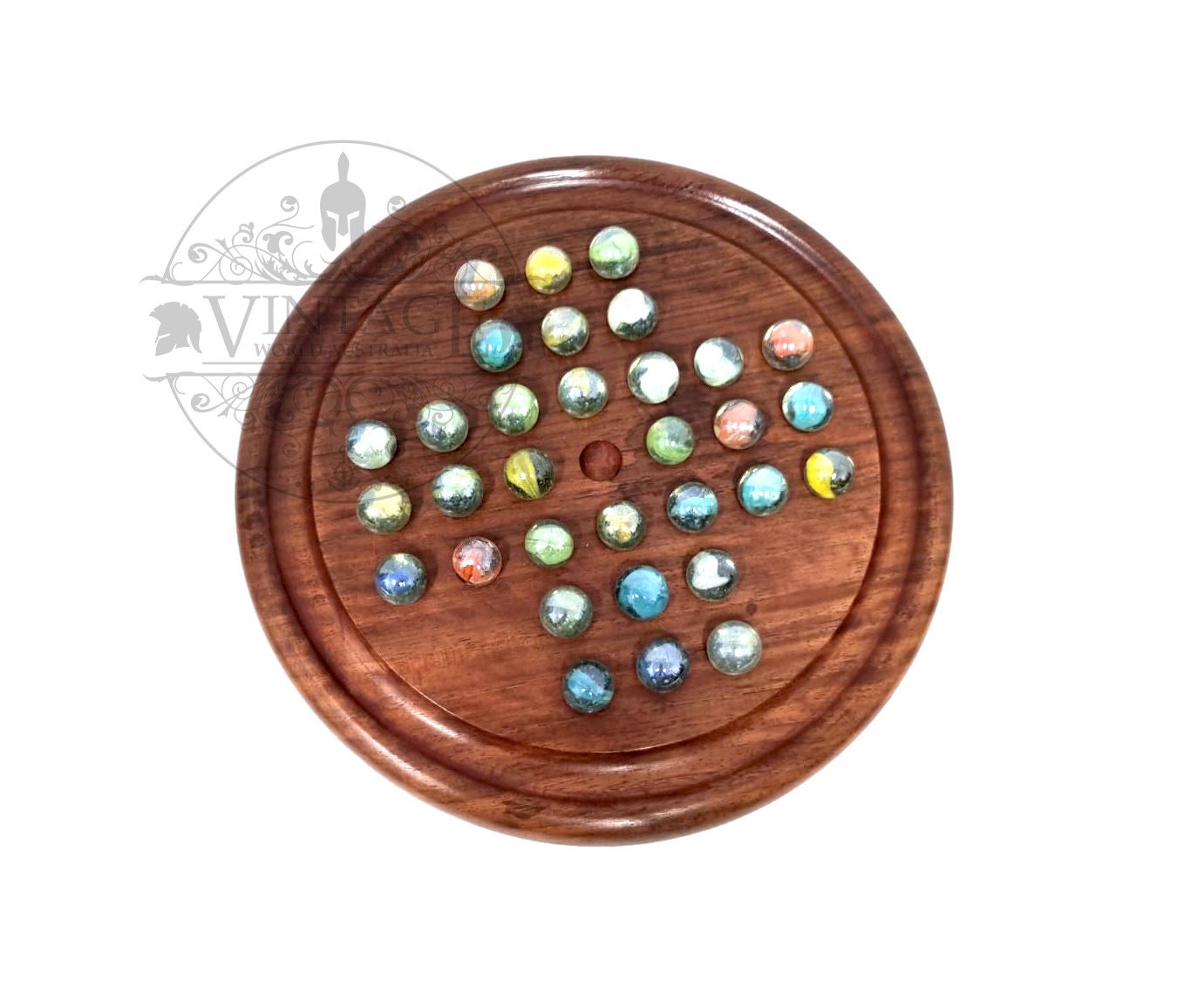 Wooden Solitaire Game – Marble Balls - Etsy