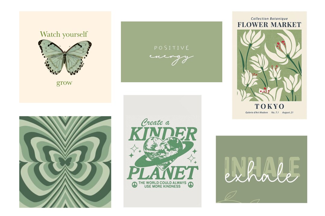 Printable Aesthetic Sage Green Prints - 24 Pcs - Etsy
