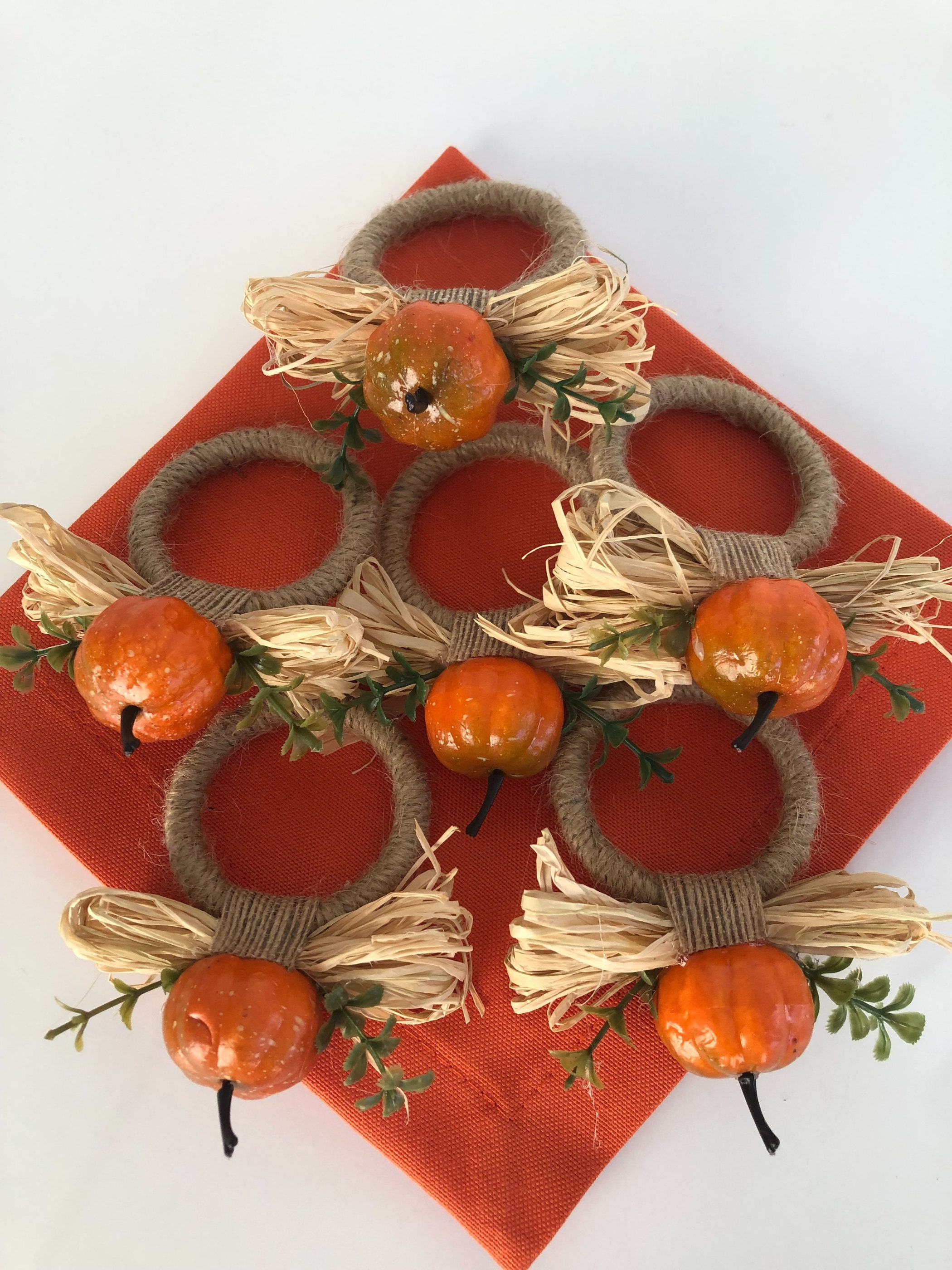 Pumpkin Fall Napkin Rings for Your Dinning Table Thanksgiving - Etsy