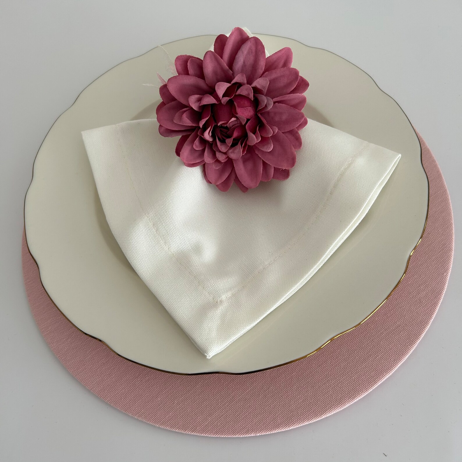 Pastel Pink Flower Napkin Rings , Christmas Napkin Holders, Holiday ...