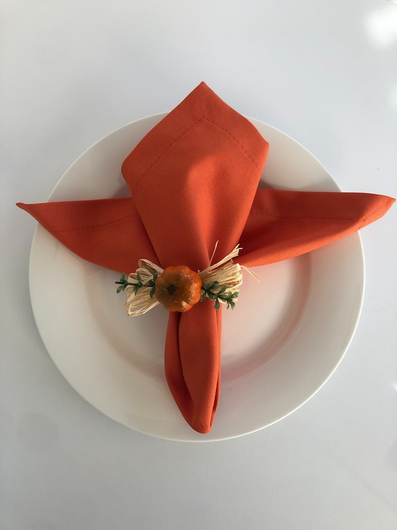 Pumpkin Fall Napkin Rings for Your Dinning Table, Thanksgiving Napkin ...