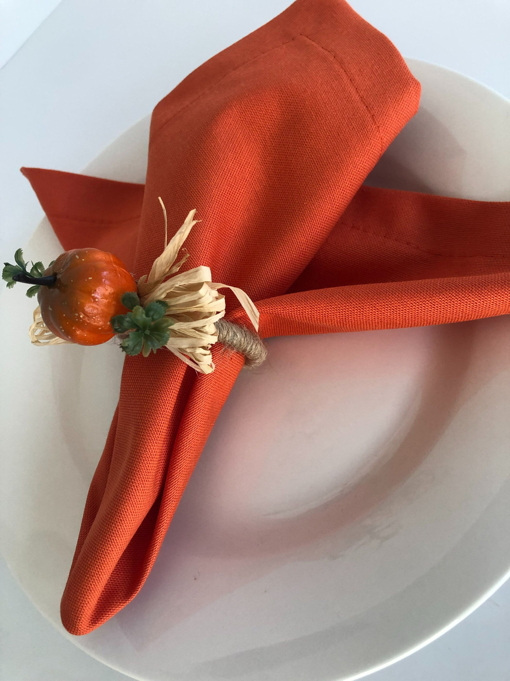 Pumpkin Fall Napkin Rings for Your Dinning Table, Thanksgiving Napkin ...