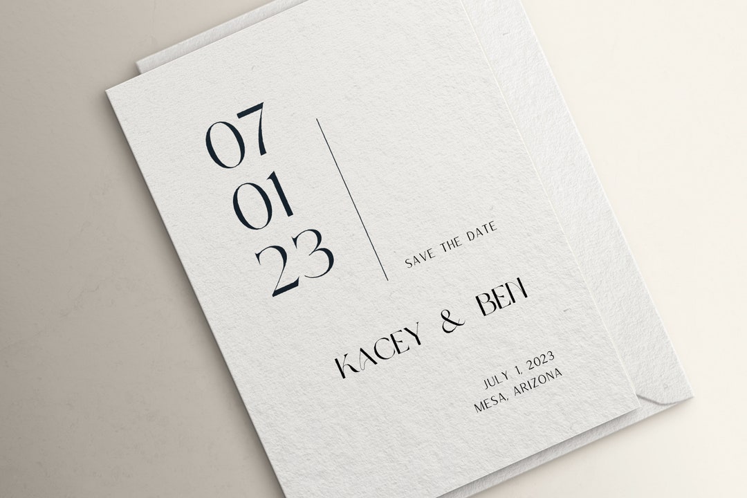 Modern Save the Date Template - Etsy