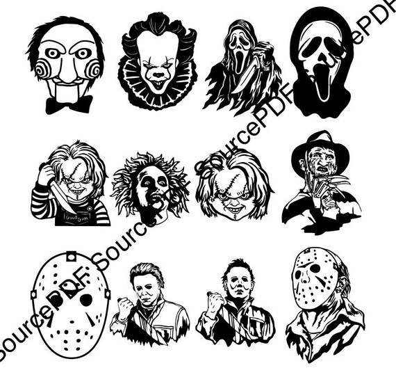 Horror Character SVG Cricut - Etsy