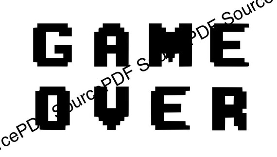Game Over Pixle Retro Style SVG - Etsy