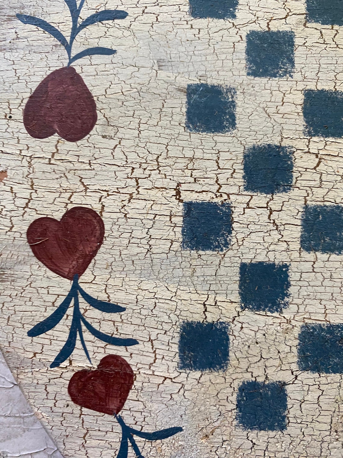 Quaker Couple Checker Board Country Heart - Etsy
