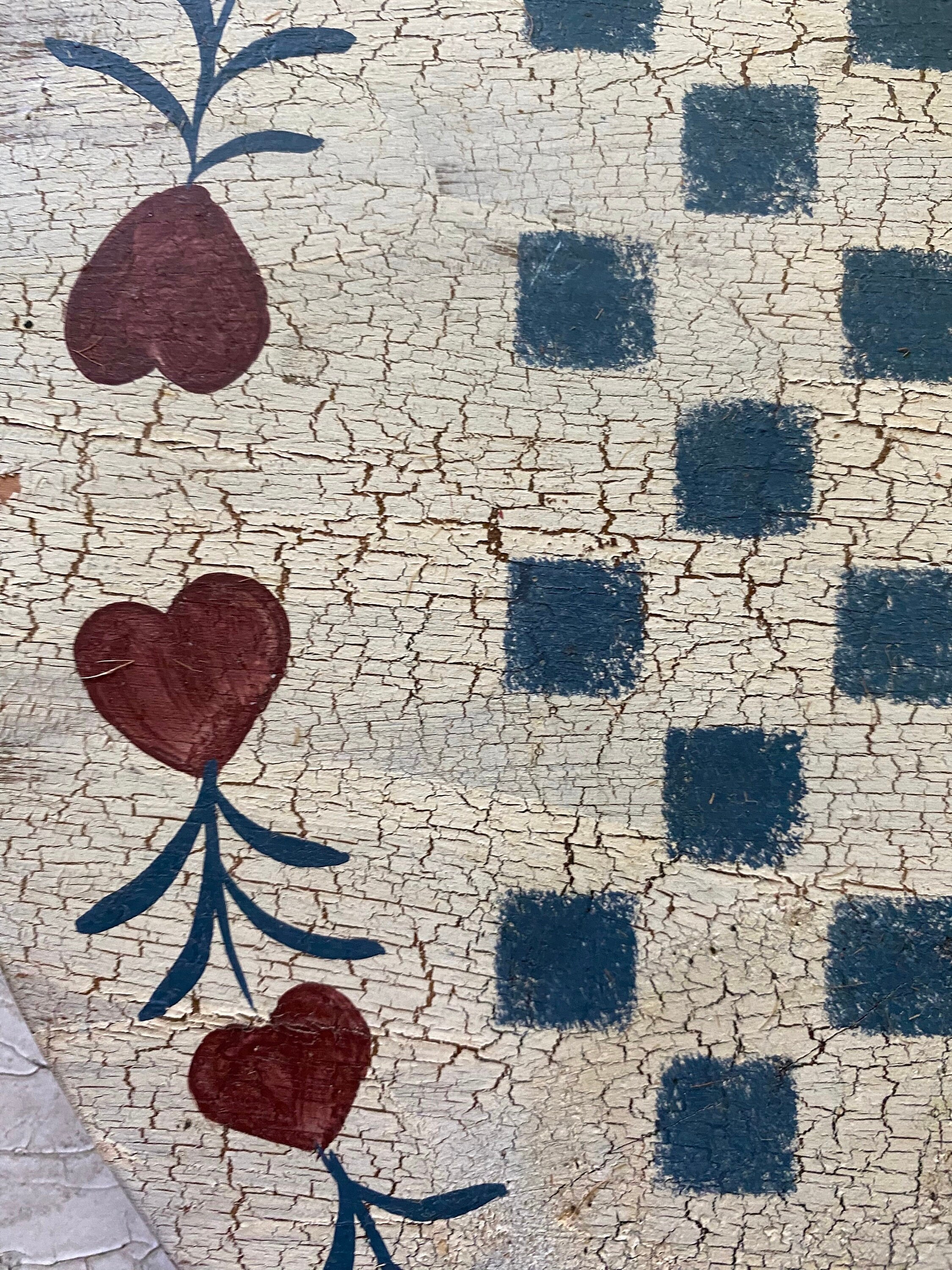 Quaker Couple Checker Board Country Heart - Etsy