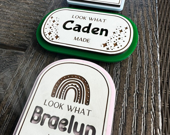 Custom Kids Art Magnet, Kids Art Display Magnet, Kitchen Magnet ...