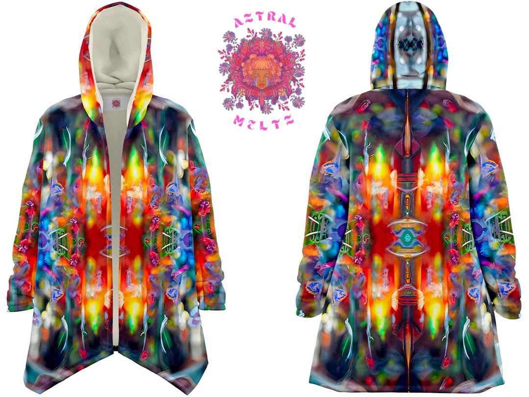 Colorful Tribal Cloak for Men and Women, Unisex Psychedelic Jacket ...