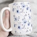 Watercolor Blue Flowers Coffee Tea Mug Cup 15 Oz Ceramic, Rock Cress ...