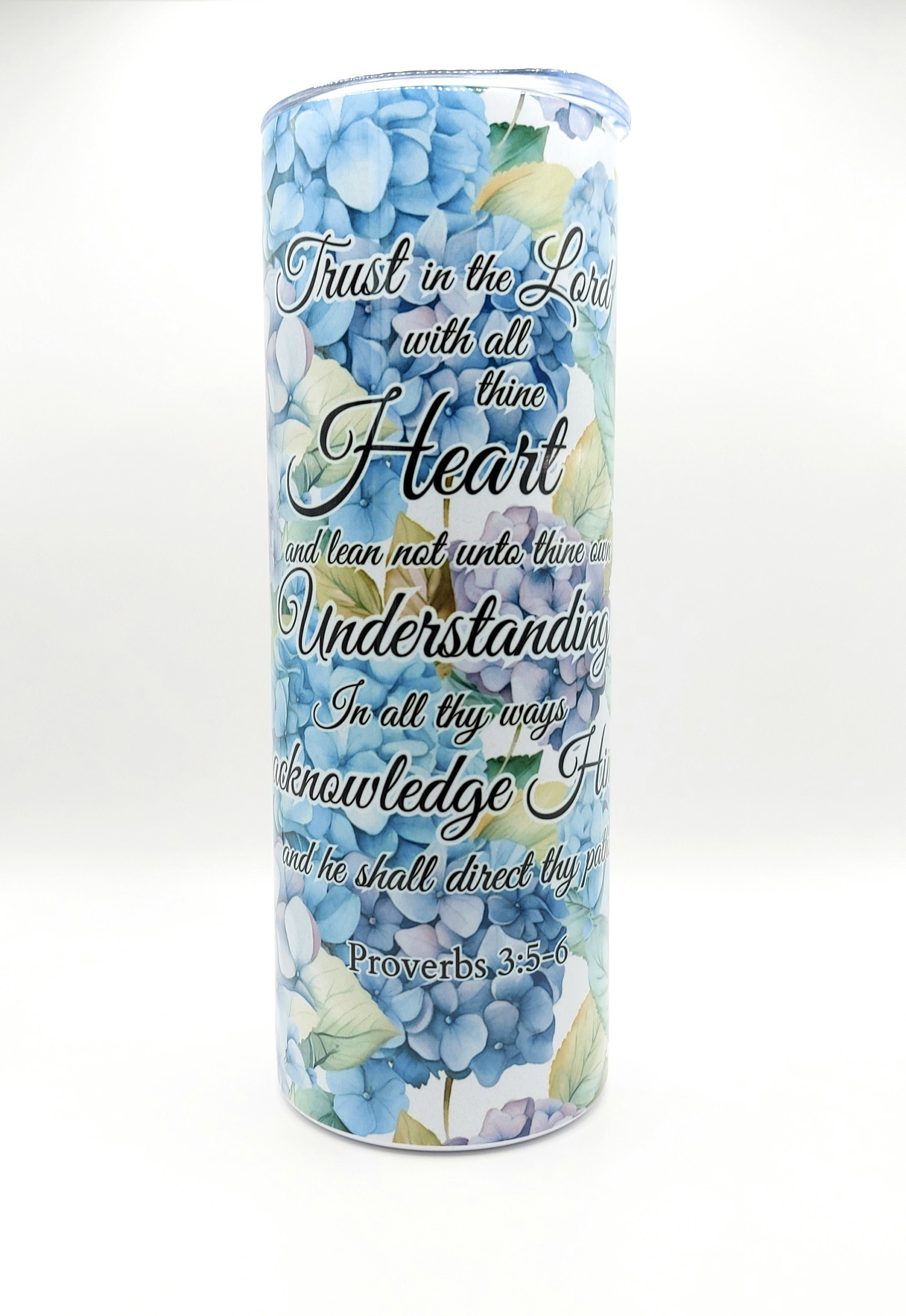 Personalized Blue Hydrangeas Garden Stainless Steel 20 Oz Tumbler With ...