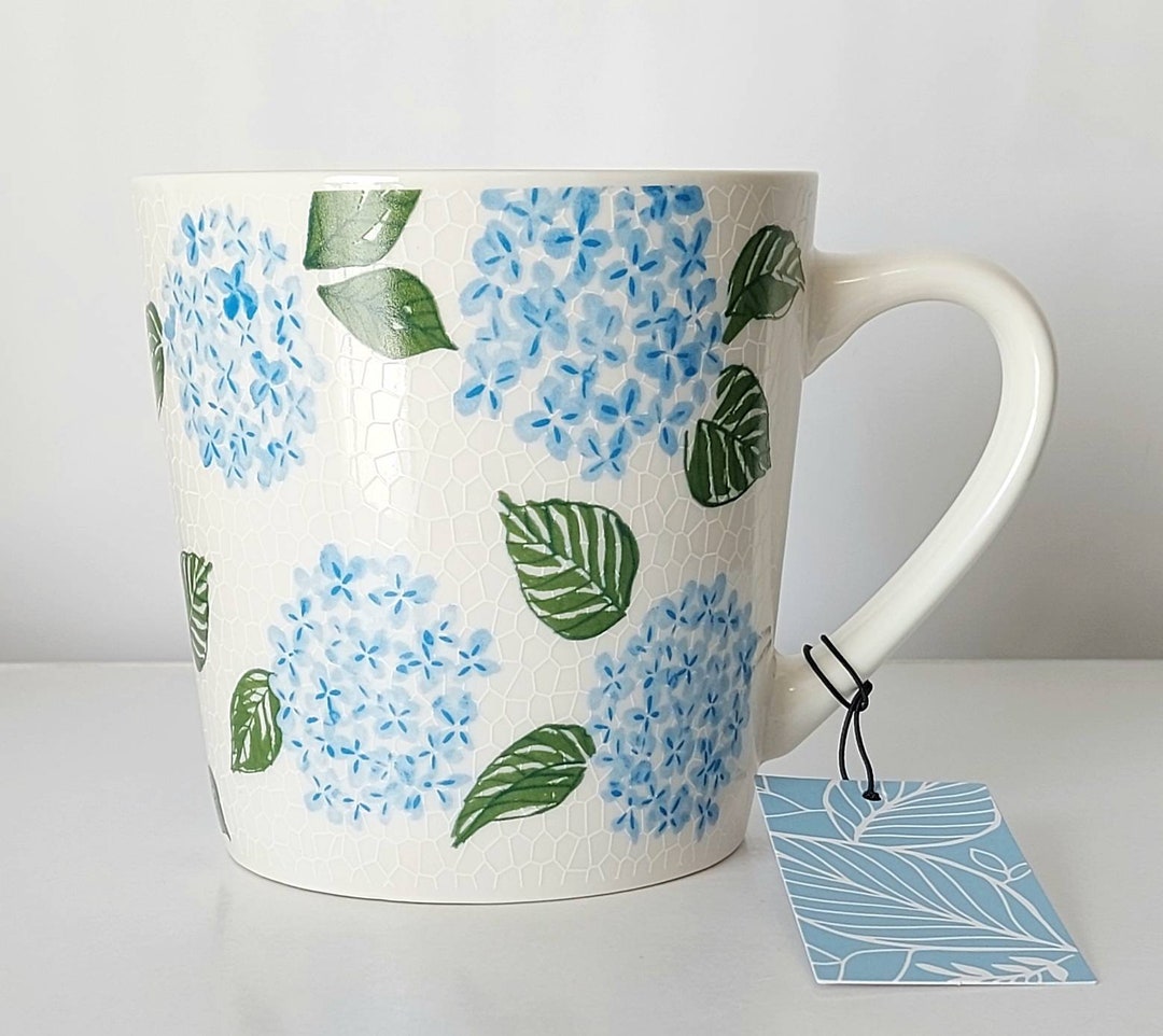 Blue Hydrangeas Coffee Tea Mug Cup Ceramic White 22 Oz by - Etsy