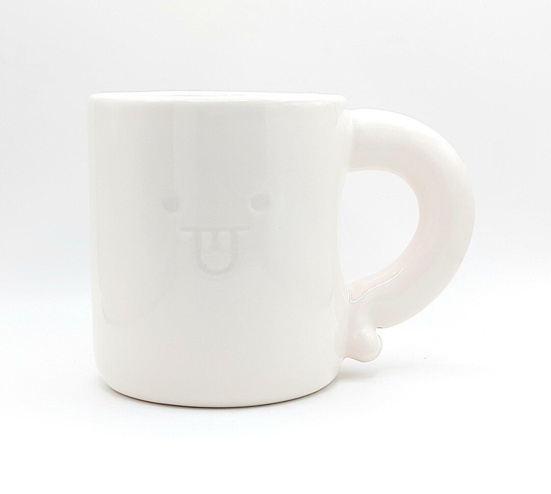 Engraved Silly Face Coffee Mug, 1 Oz Cute Face Ceramic Tea Cup, Glossy ...