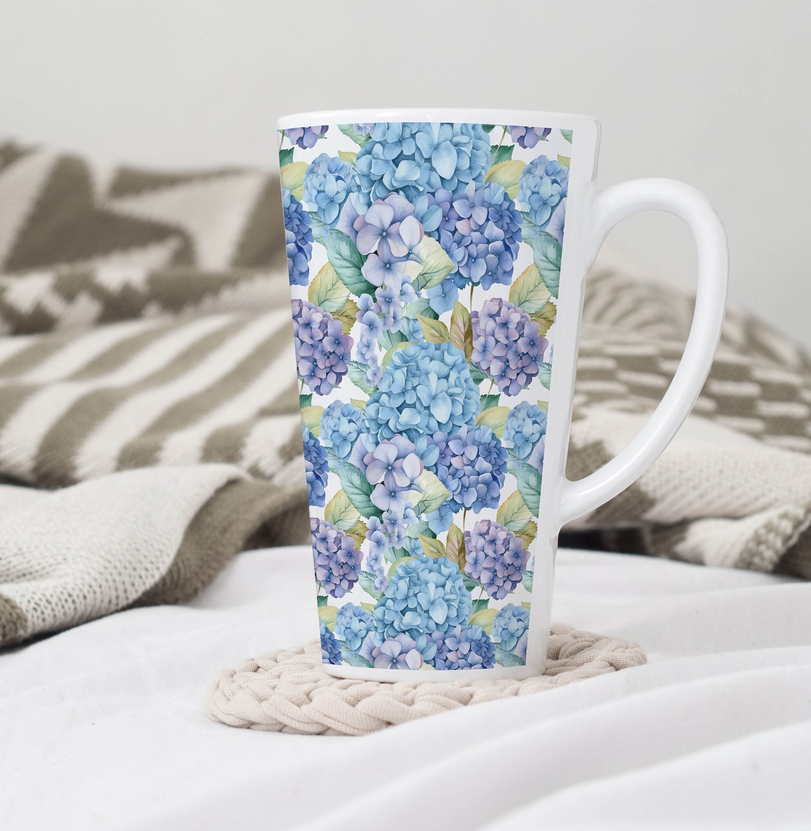 Blue Hydrangeas Garden Coffee Tea Latte Mug Cup 17 Oz Ceramic ...
