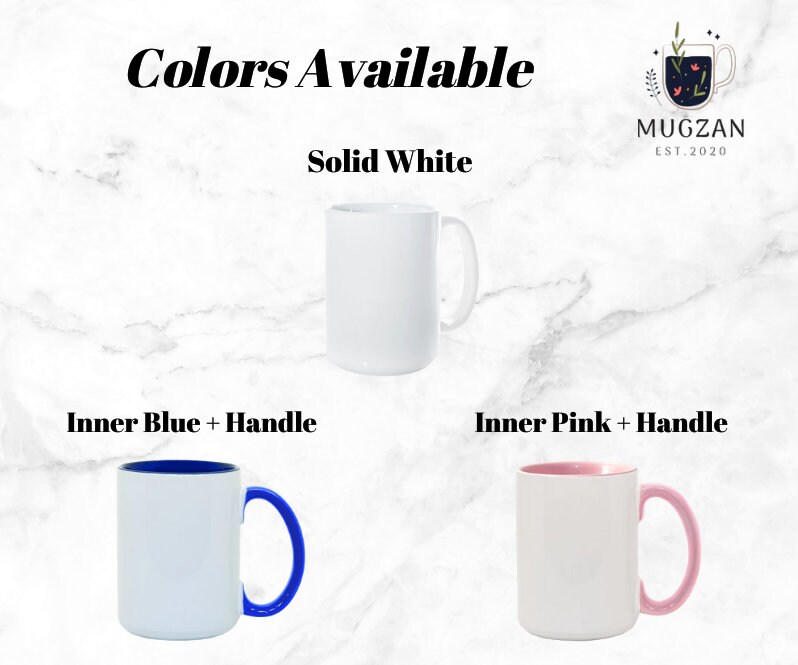 Watercolor Blue Flowers Coffee Tea Mug Cup 15 Oz Ceramic, Rock Cress ...
