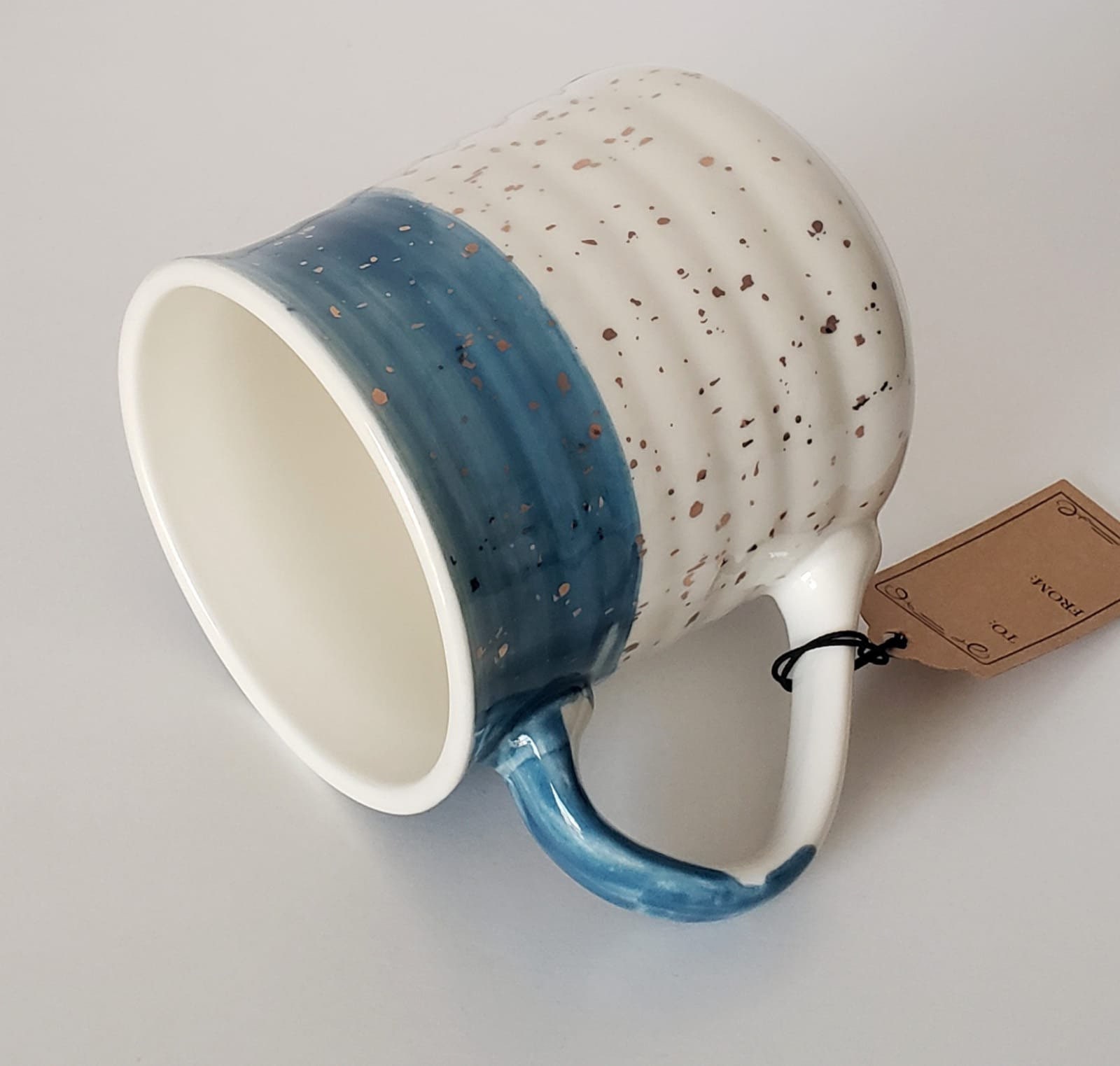 Wavy Texture Coffee Mug Cup by Sheffield Home Brushed Blue & - Etsy