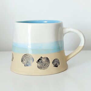 SEASHELLS Coffee Tea Mug Cup 20 Oz Hand-painted Ceramic by Spectrum ...