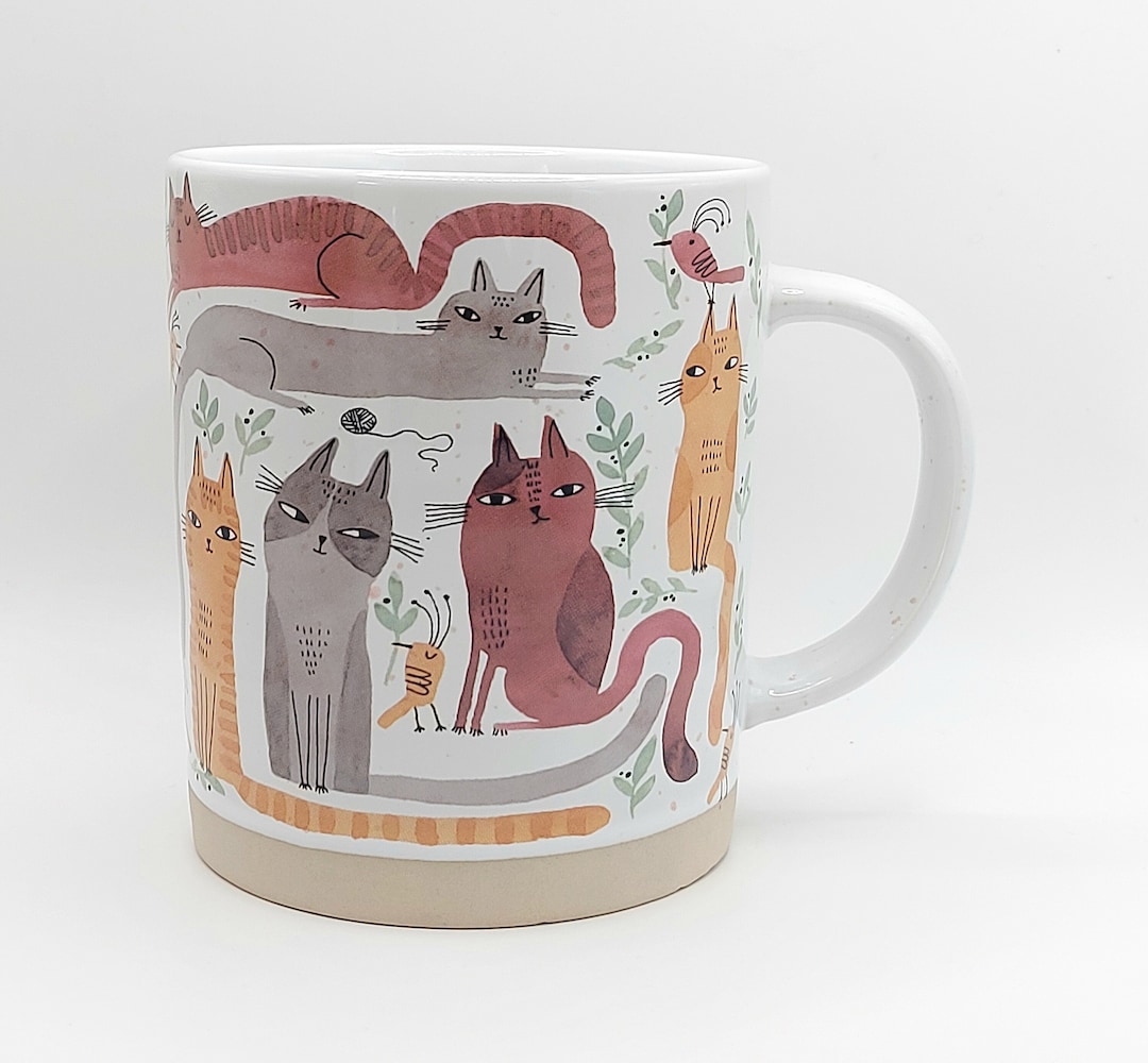 CAT PERSON Coffee Tea Mug Cup 18 Oz Ceramic White, Funny Cats, Cat ...