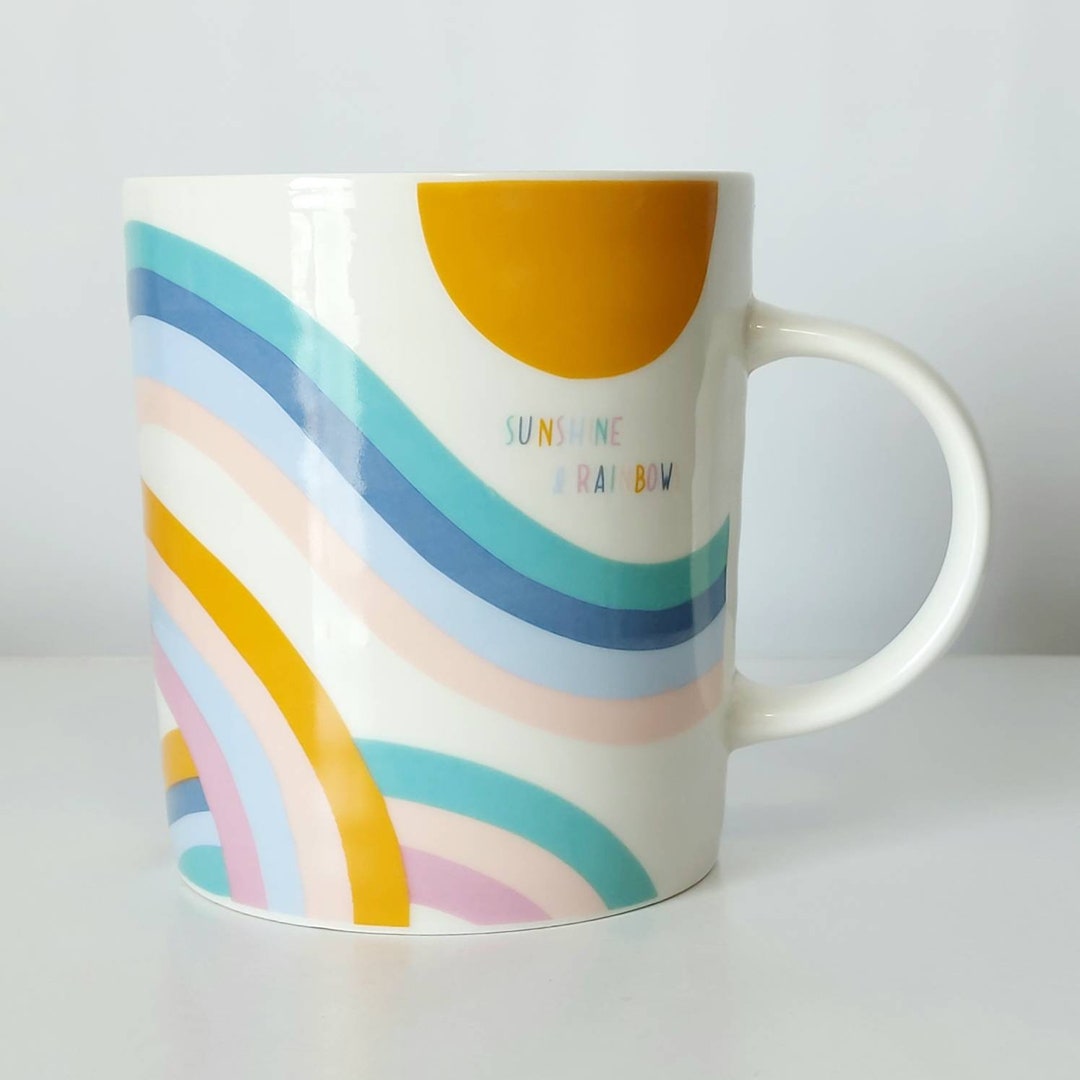 Sunshine & Rainbows Coffee Tea Mug Cup 20 Oz Multicolor by Prima Design ...